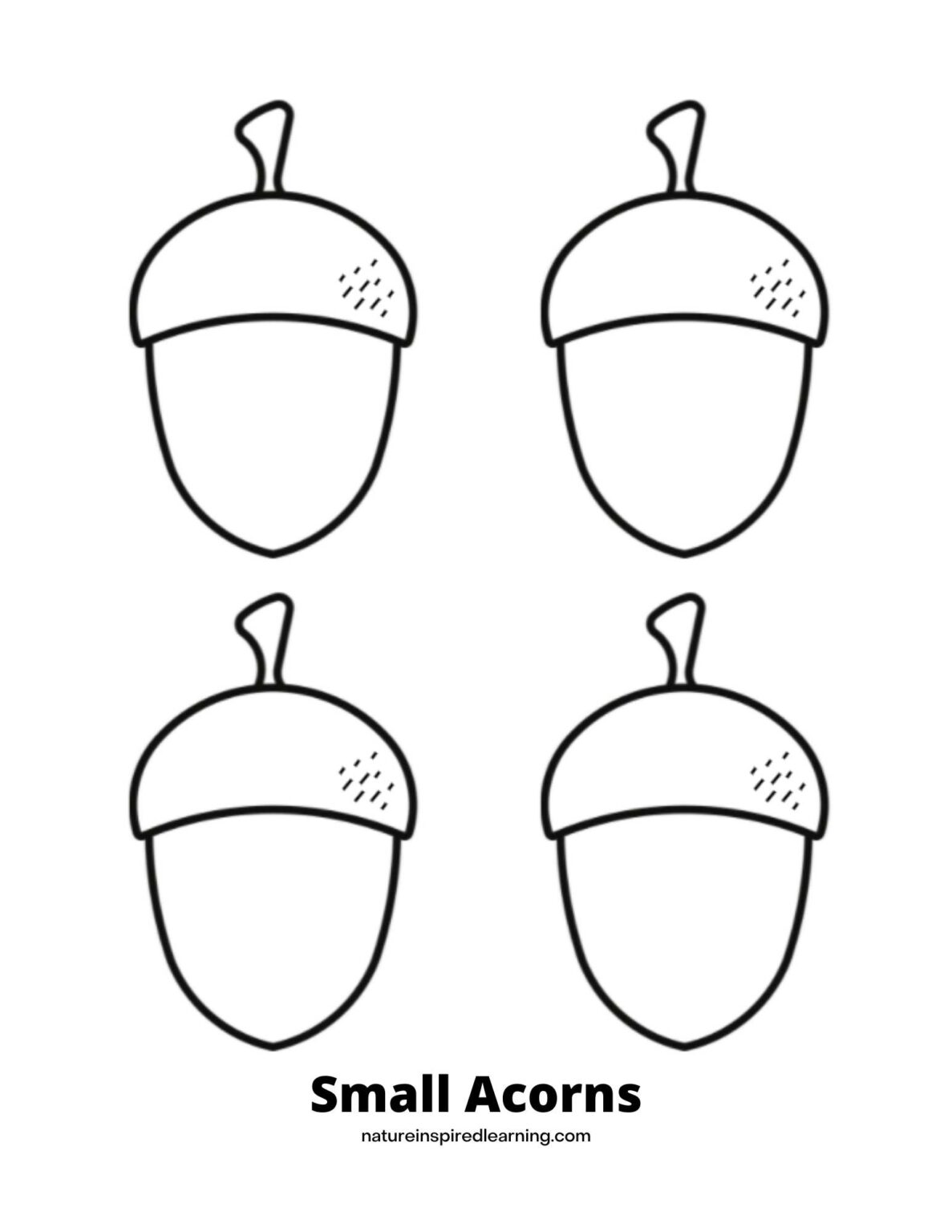 Acorn Coloring Pages Perfect for Autumn - Nature Inspired Learning