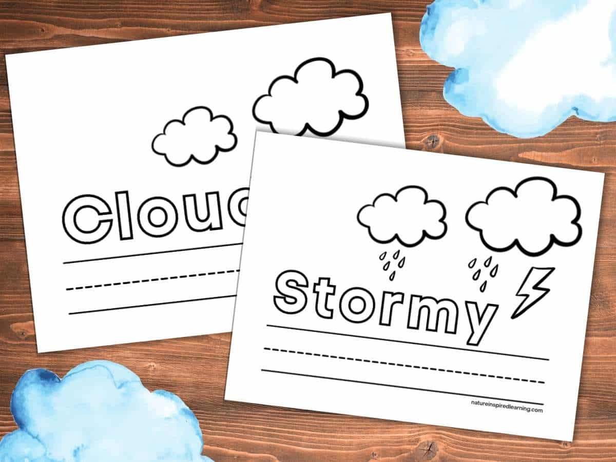 Cloud and Storm Coloring Pages - Nature Inspired Learning