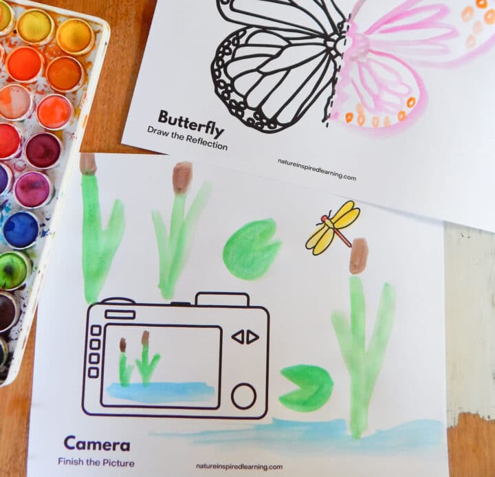 Free Finish the Picture Drawing Worksheets - Nature Inspired Learning