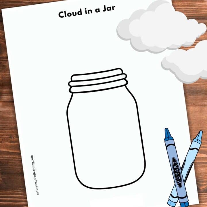 Cloud in a Jar with Free Printable Worksheets - Nature Inspired Learning