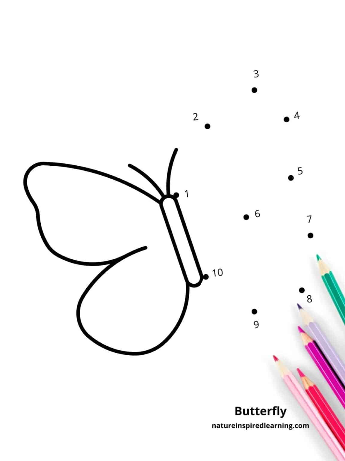 Easy 1-10 Dot to Dot Worksheets - Nature Inspired Learning