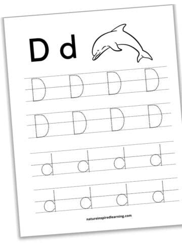 Free Letter D Tracing Worksheets - Nature Inspired Learning