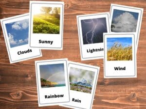 Weather Flashcards - Nature Inspired Learning