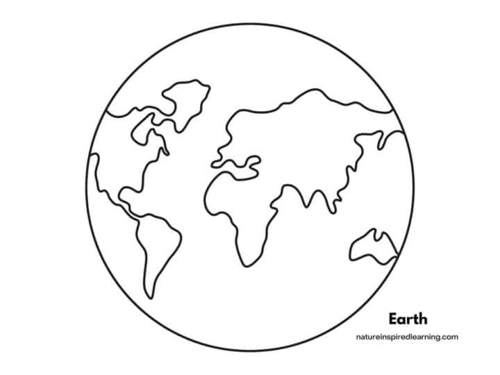 Earth Coloring Pages - Nature Inspired Learning