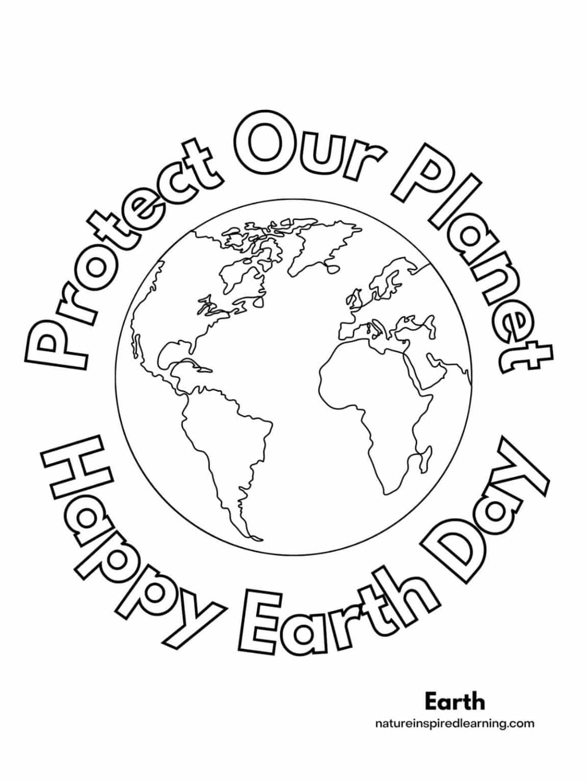 Earth Coloring Pages - Nature Inspired Learning