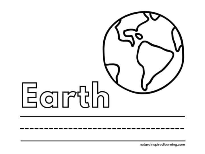 Earth Coloring Pages - Nature Inspired Learning