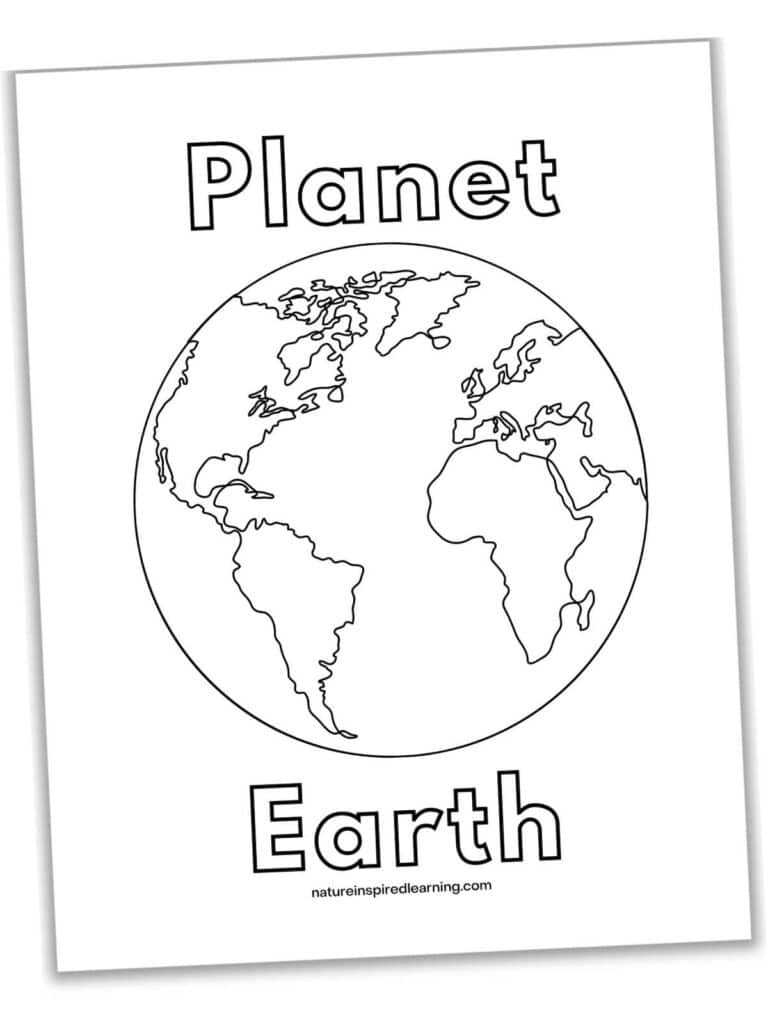 Earth Coloring Pages - Nature Inspired Learning