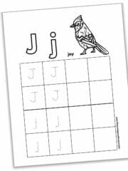 Letter J Tracing Worksheets (Free) - Nature Inspired Learning