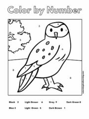 Animal Color By Number Worksheets - Nature Inspired Learning