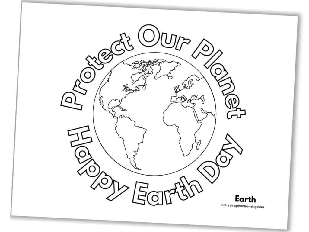Earth Coloring Pages - Nature Inspired Learning