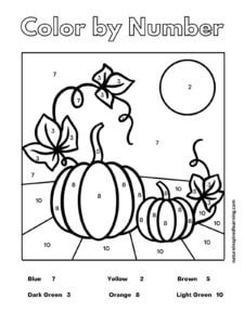 Fall Color by Number - Nature Inspired Learning