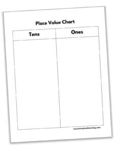 Tens and Ones Charts (Free Printable) - Nature Inspired Learning