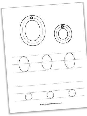 Free Letter O Tracing Worksheets - Nature Inspired Learning
