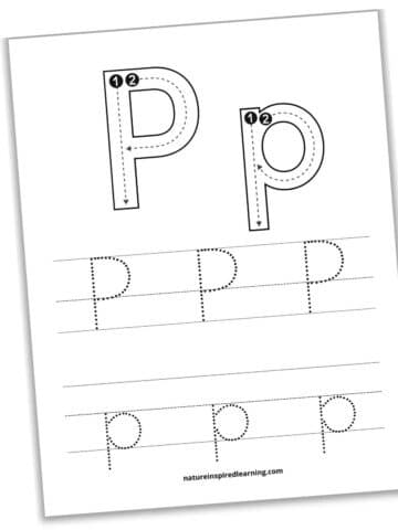 Free Letter P Tracing Worksheets - Nature Inspired Learning