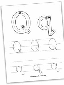 Free Letter Q Tracing Worksheets - Nature Inspired Learning