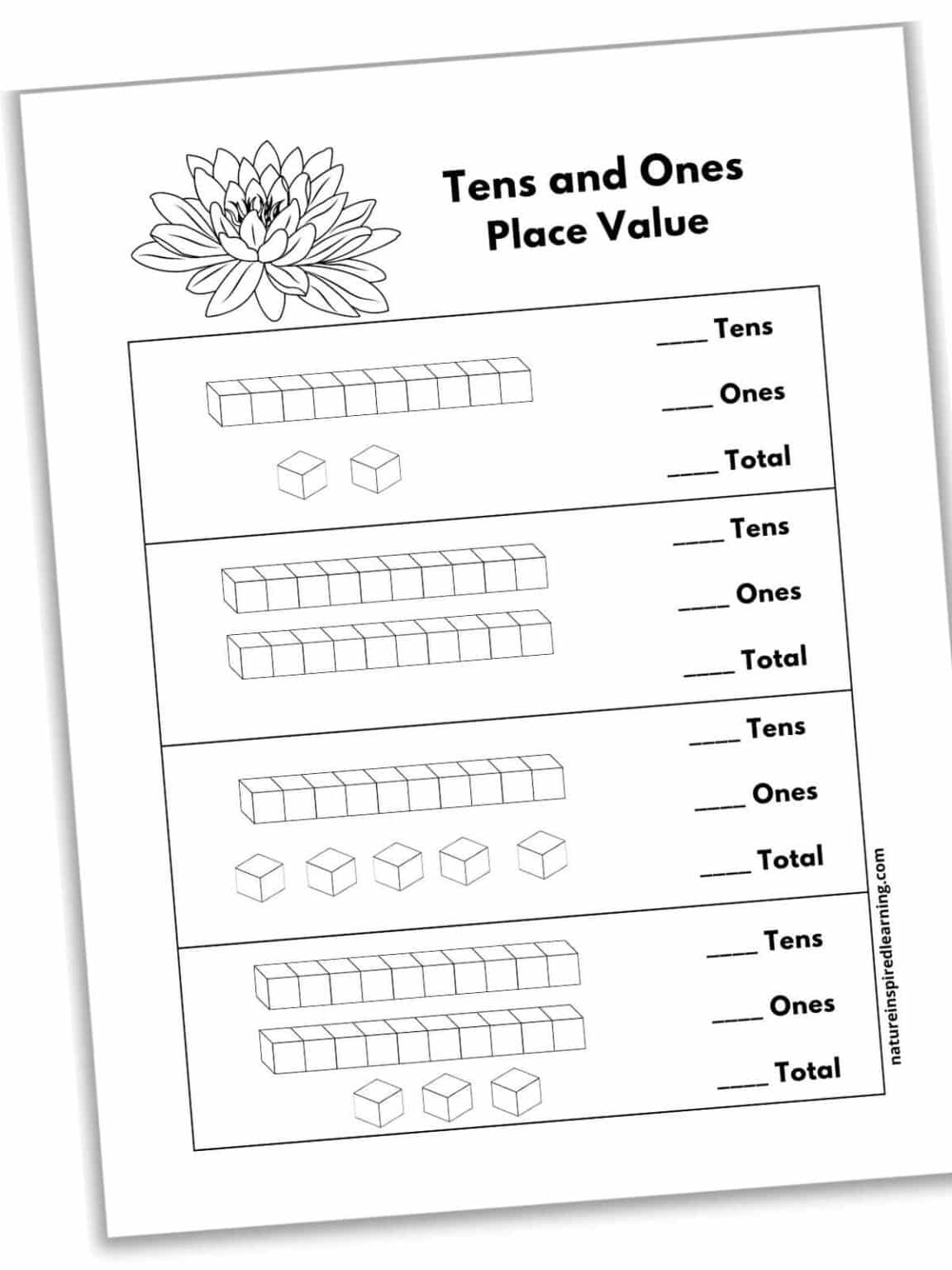 Tens and Ones Worksheets (Free) - Nature Inspired Learning