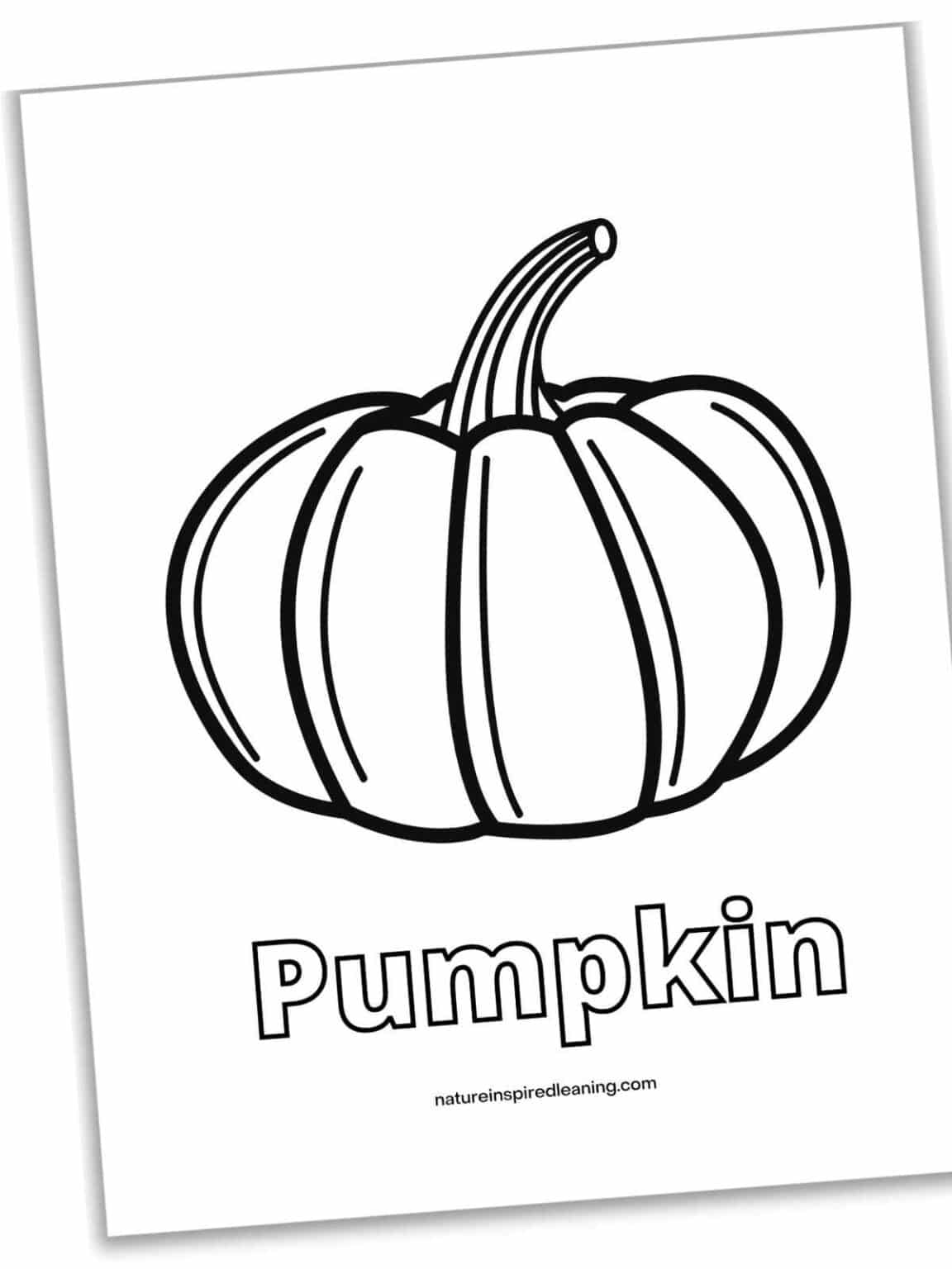 Pumpkin Coloring Pages - Nature Inspired Learning