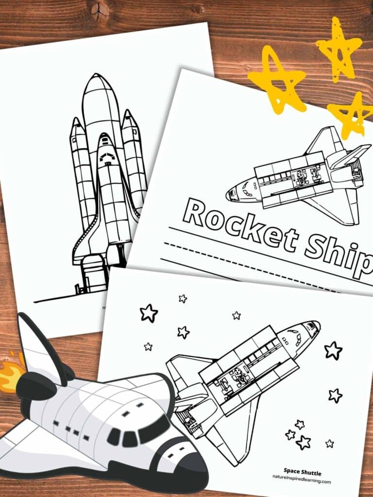 Rocket Ship Coloring Pages - Nature Inspired Learning
