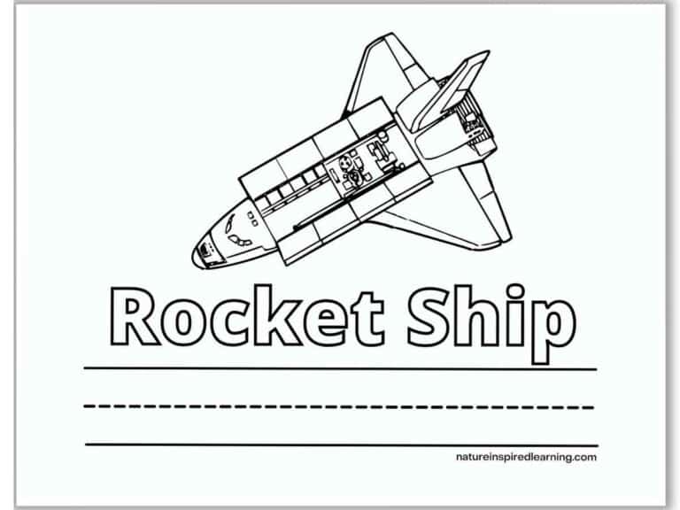 Rocket Ship Coloring Pages - Nature Inspired Learning