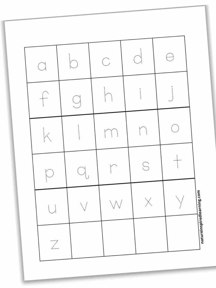 Alphabet Tracing Worksheets (Printable) - Nature Inspired Learning