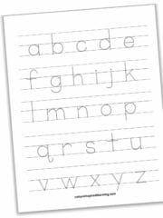 Alphabet Tracing Worksheets (Printable) - Nature Inspired Learning