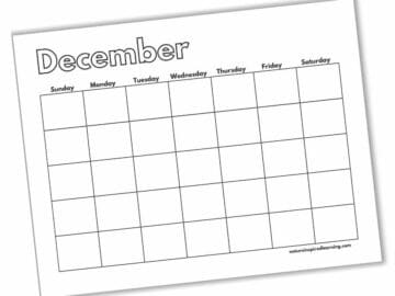 Free Printable Blank Calendars - Nature Inspired Learning