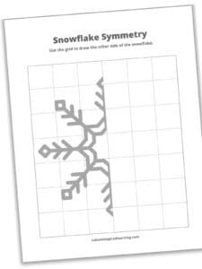 Snowflake Symmetry Worksheets - Nature Inspired Learning