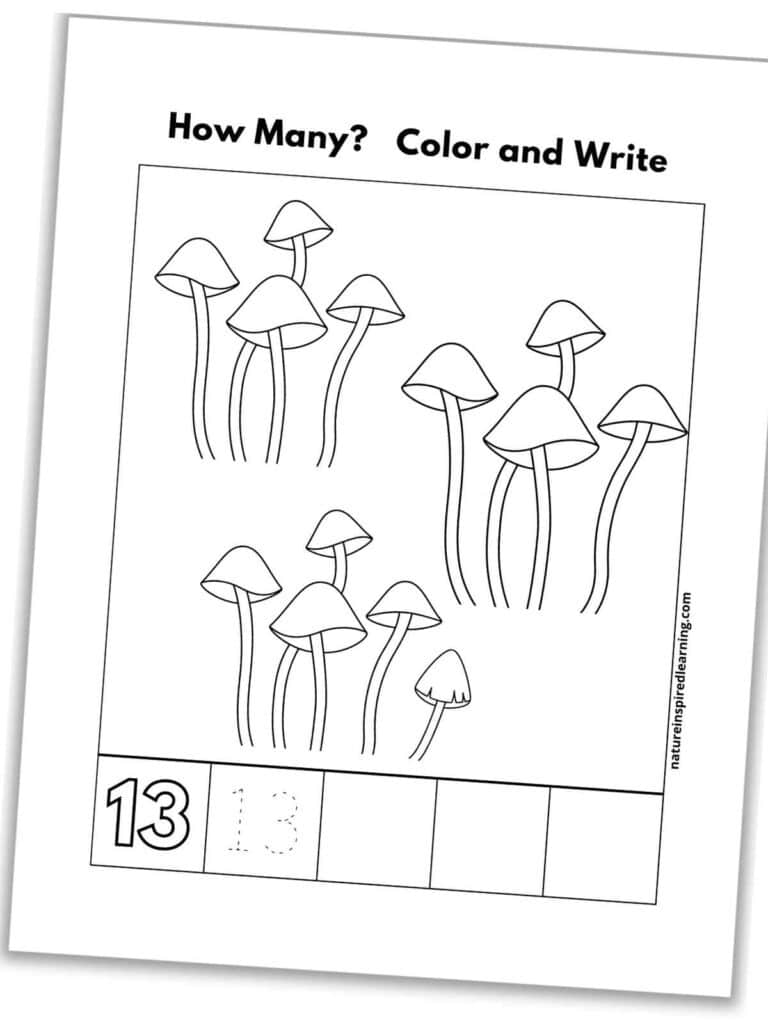 20 Number Recognition Worksheets - Nature Inspired Learning