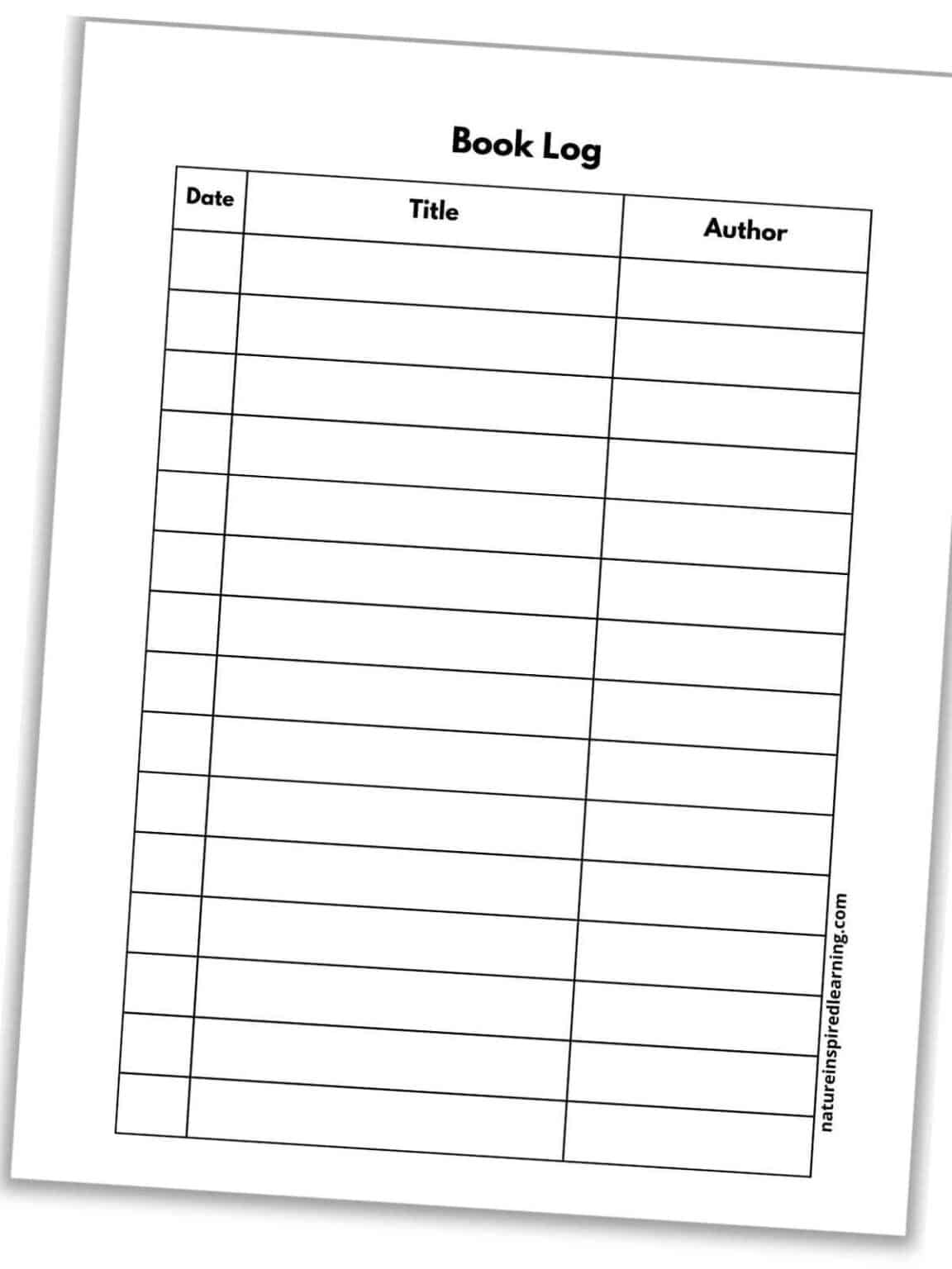Book and Reading Logs - Nature Inspired Learning