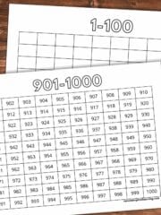 1,000 Number Charts - Nature Inspired Learning