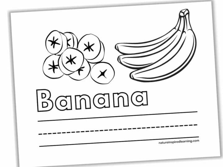 Banana Coloring Pages - Nature Inspired Learning