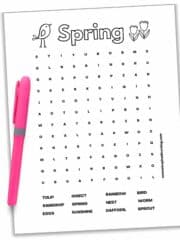 Spring Word Searches - Nature Inspired Learning
