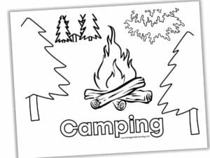 Camping Coloring Pages NEW!- Nature Inspired Learning