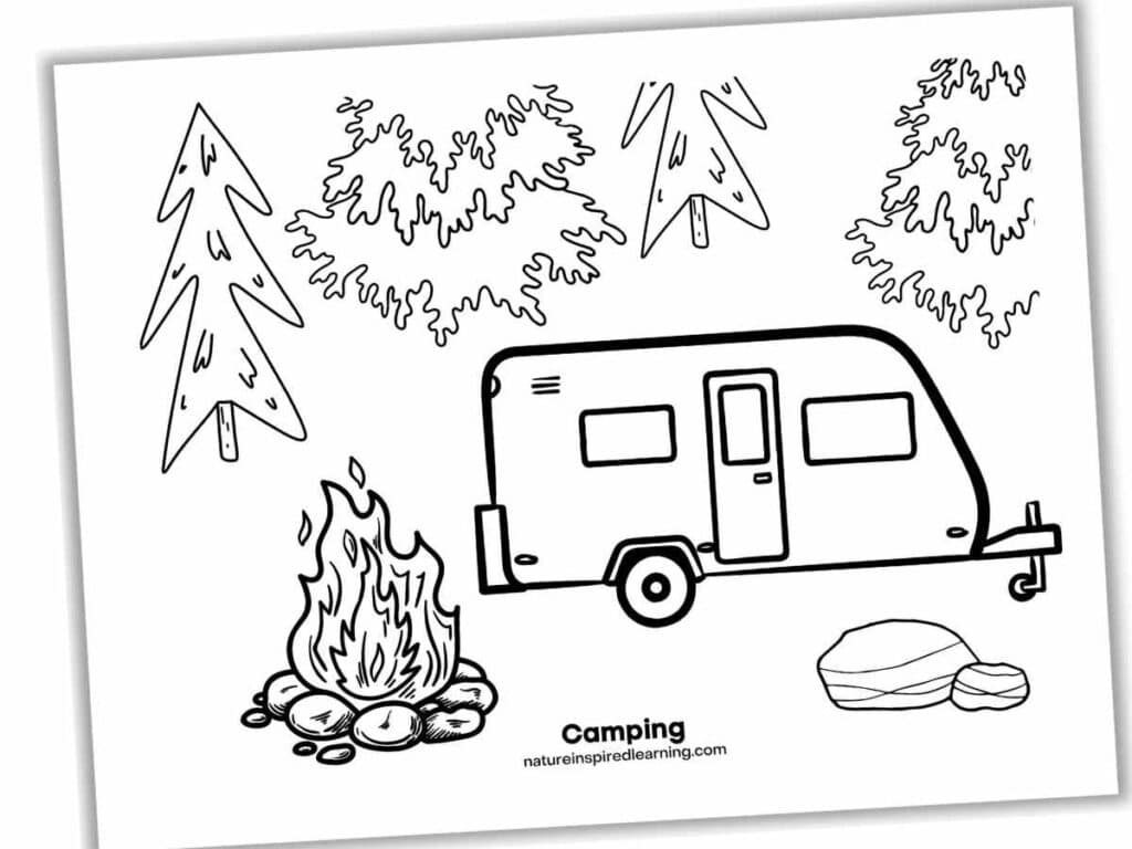 Camping Coloring Pages NEW!- Nature Inspired Learning