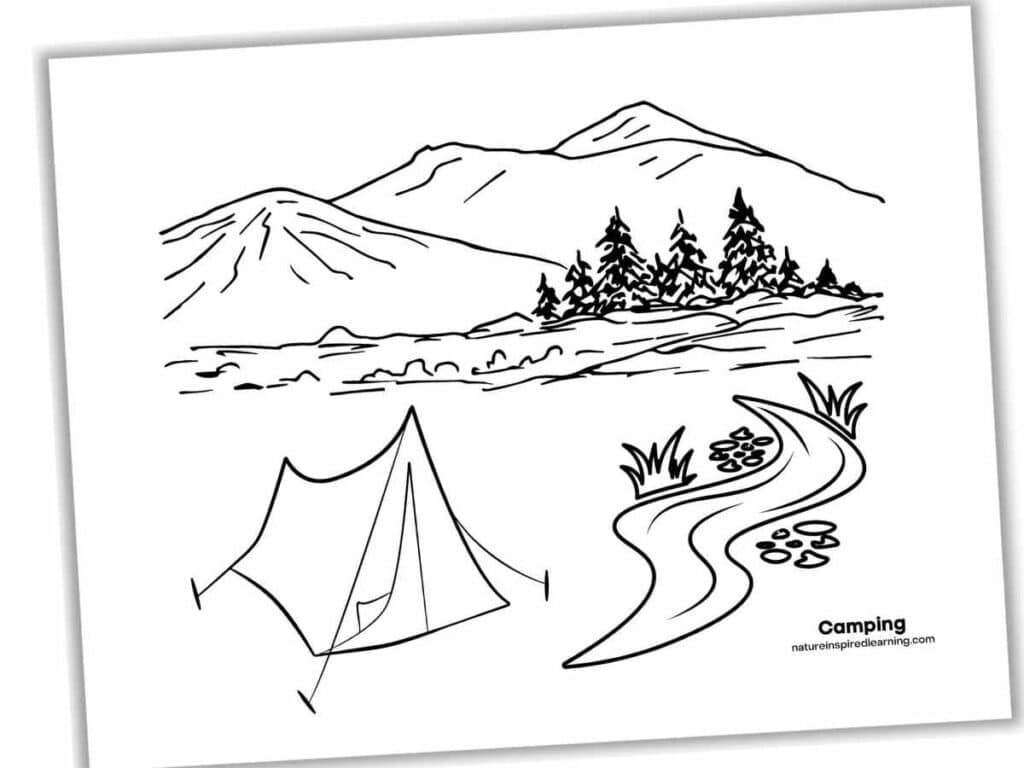 Camping Coloring Pages NEW!- Nature Inspired Learning