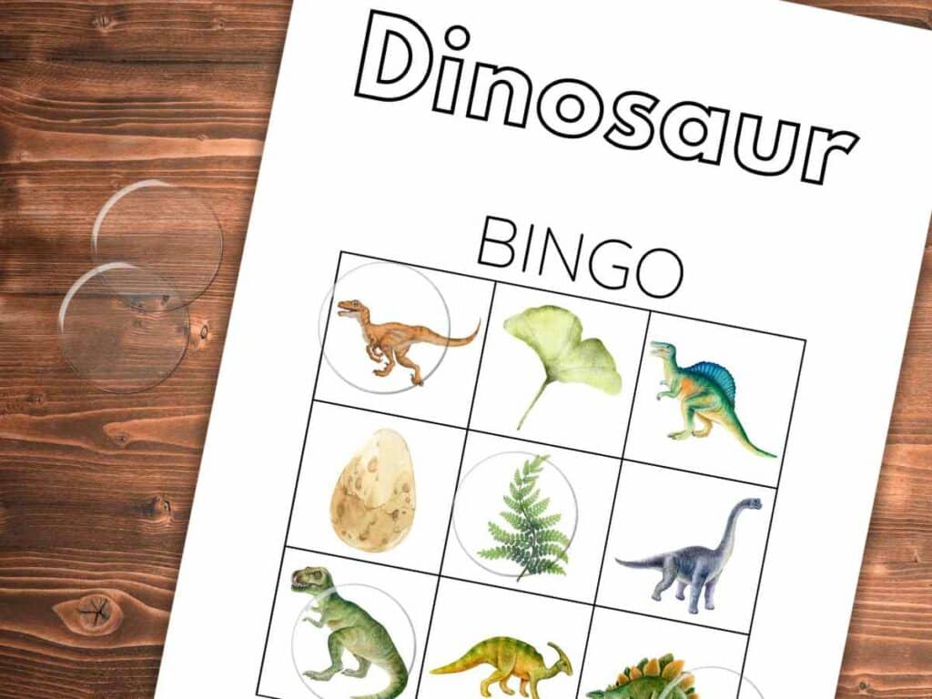 Dinosaur BINGO Game - Nature Inspired Learning