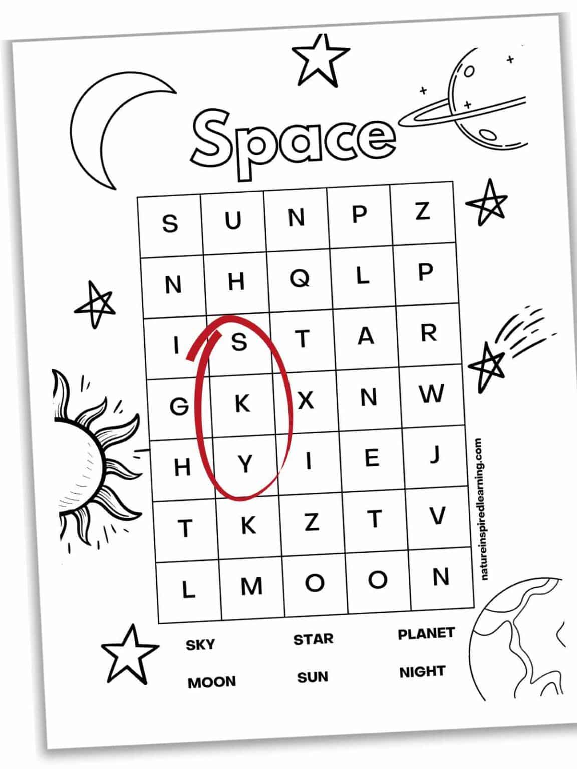 Easy Word Searches for Kindergarten - Nature Inspired Learning