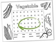 Vegetable Word Searches - Nature Inspired Learning