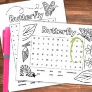 Life Cycle of a Butterfly Coloring Pages - Nature Inspired Learning