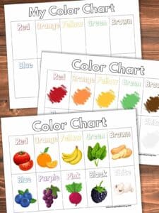 Color Charts Plus Activity Ideas - Nature Inspired Learning