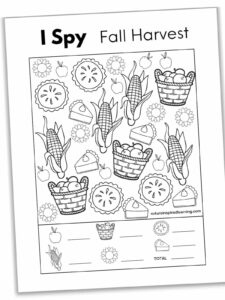 8 Fall I Spy Printables - Nature Inspired Learning