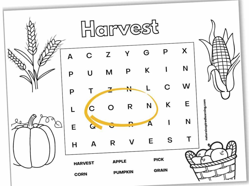 5 Easy Fall Word Searches - Nature Inspired Learning