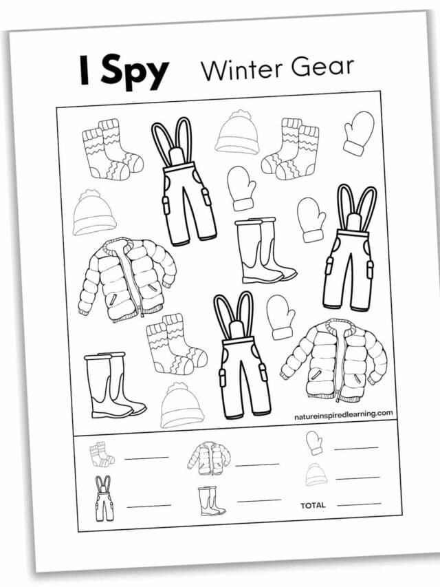 6 Winter I Spy Printables - Nature Inspired Learning