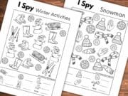 6 Winter I Spy Printables - Nature Inspired Learning