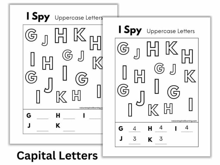 Letter I Spy Worksheets - Nature Inspired Learning