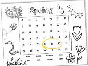 Spring Word Searches - Nature Inspired Learning