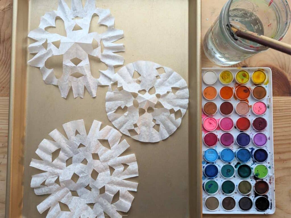 How to Make Coffee Filter Snowflakes - Nature Inspired Learning