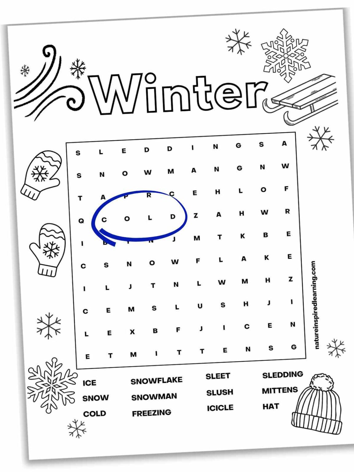 Winter Word Searches - Nature Inspired Learning