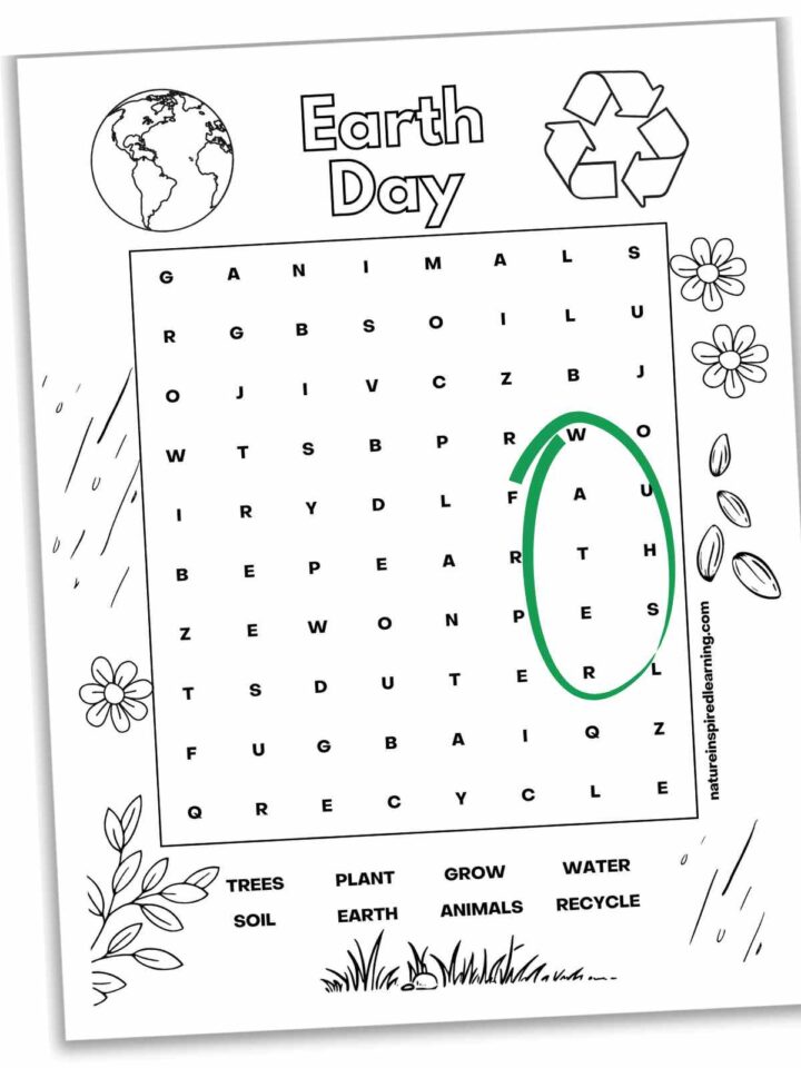 Earth Day Word Searches - Nature Inspired Learning