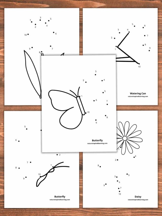Easy 1-10 Dot to Dot Worksheets - Nature Inspired Learning